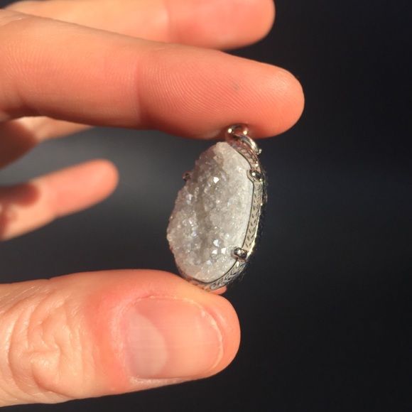 Jewelry | Druzy Packed Quartz Pendent | Poshmark